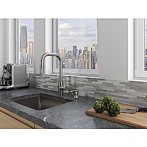 Pfister Zanna Touchless Kitchen Faucet with Pull Down Sprayer and Soap Dispenser, Single Handle, High Arc, Spot Defense Stainless Steel Finish, F529EZN3GS