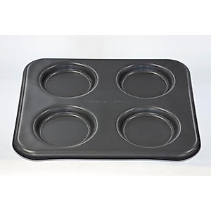 LloydPans Egg Pan, 9.5 x 11 Inch 4-Cavity Round Egg Pan, Pre-Seasoned PSTK