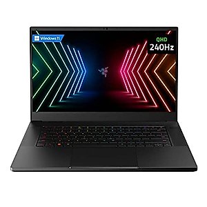 Razer Blade 15 Gaming Laptop: NVIDIA GeForce RTX 3080 - 11th Gen Intel 8-Core i7 CPU - 15.6” QHD 240Hz - 32GB RAM - 1TB SSD - Windows 11 - CNC Aluminum - Chroma RGB - THX Spatial Audio