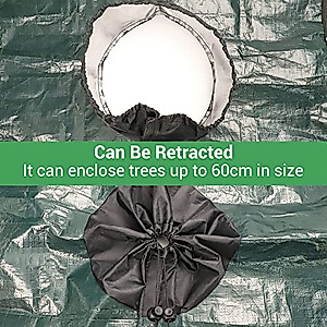Landscape Pruning Tarp Shrub Trimming Tarps with 0-24" Hole for Patio Yard Garden, Pruning Trees Tarp, Pruning Drop Cloth, Leaf Tarp, 1Pcs Portable Bag