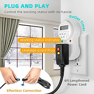 VEVOR Snow 30 x 48 inch, 3 in/h Melting Speed, Heated Outdoor Mats for Winter Entrances, No-Slip Rubber w/Plug, Power Cord, Outlet Timer, Reflective Strip, Velcro, Ground Stake, Black