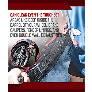 Adam's Wheel Woolies Car Detailing Brush (Bundle) - Car Cleaning Wheel Brush | Use W/Wheel Cleaner, Rim Cleaner, Chrome Cleaner | Car Wash Brush Cleans Brake Dust from Barrels & Hard to Reach Areas