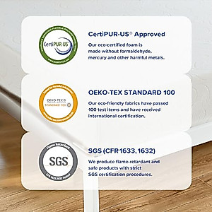 Olee Sleep King Mattress, 9 Inch Deluxe Gel Memory Foam Mattress, Gel Infused for Comfort and Pressure Relief, CertiPUR-US Certified, Bed-in-a-Box, Medium Firm, King Size