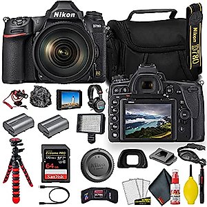 Nikon D780 24.5 MP Full Frame DSLR Camera with 24-120mm Lens (1619) - Video Bundle - W/Sandisk Extreme Pro 64GB Card + Rode Mic + 4K Screen + Headphones + Extra Battery + Nikon Case + More (Renewed)