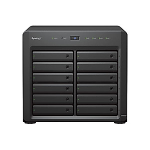 Synology DiskStation DS2422+ NAS Server with Ryzen 2.2GHz CPU, 32GB Memory, 48TB SSD Storage, 4 x 1GbE LAN Port, DSM Operating System