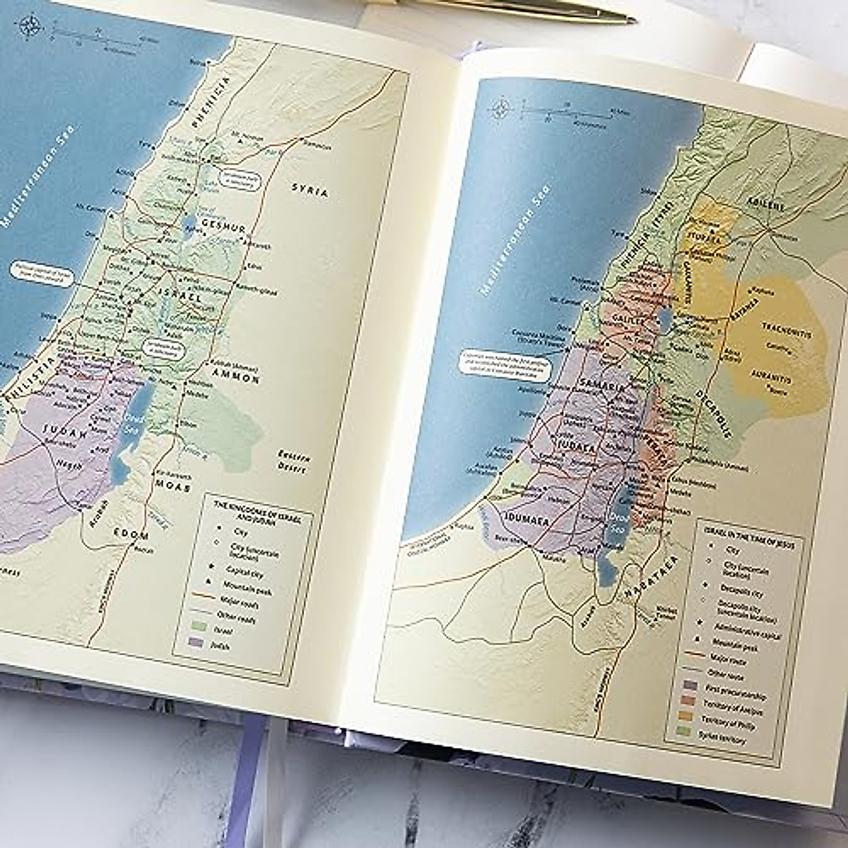 KJV Notetaking Bible, Large Print Hosanna Revival Edition, Lavender/Peach Cloth Over Board, Black Letter, Single-Column, Journaling Space, Reading Plan, Easy-to-Read Bible Slab Type