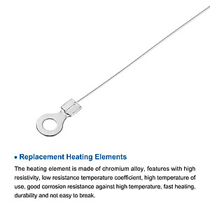 MECCANIXITY 2 Pack 0.02 X18Inch Sealer Repair Kits Round Heat Seal Strips Replacement Elements and PTFE Tapes for Hand Sealers