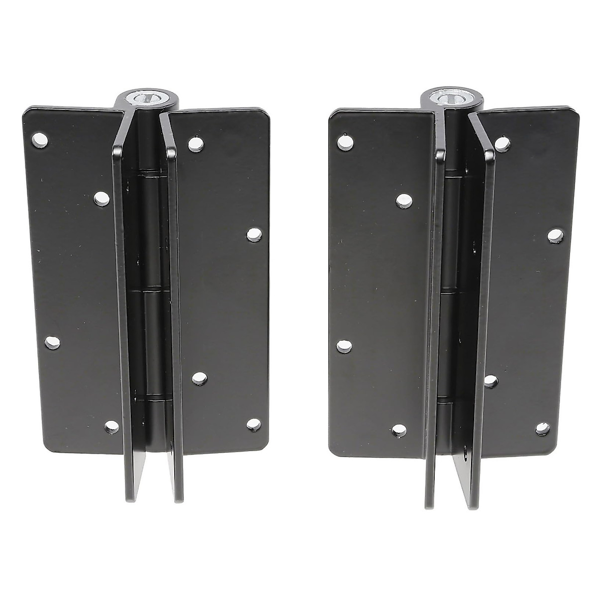 Gudwells Aluminum 5 3/4” Self Closing Metal Safety Gate Hinge for Residential Pool Safety Gate Aluminum Vinyl Iron Wood Gate, Self Closing Force Adjustable Spring Hinges (Sold as a Pair)