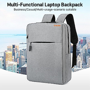 CHUWI Travel Laptop Backpack, 14inch/15.6inch Business Durable Backpacks, Waterproof Fabric, Laptop Bag for Business, Lightweight Bag for HeroBook Pro/GemiBook XPro/MiniBook X/FreeBook/GemiBook Plus