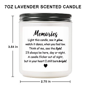Memorial Candles Gifts for Loss, Condolences Gifts, Sympathy Gifts, Bereavement Gifts for Loss of Loved One, Mother, Father, Son, Daughter, Husband, Wife, Sister, Brother, Women, Men - 7oz Soy Candles