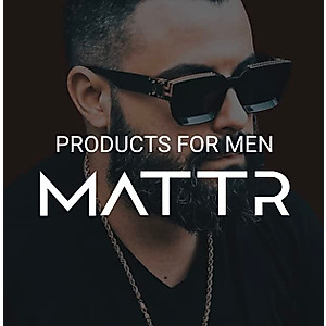 MATTR Beard/Brow Fix - Cosmetic Solutions for Men - Hair Filler and Growth Promoting Dye for Patchy Beards, Grey Hair Coverage, Hairlines & Eyebrows - Vegan Makeup - Travel-Size Jar - 15g (Brown)