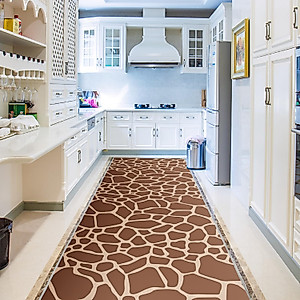 TUOJINRUIDA Stripe Patterned Indoor Runner Rug 2' x 12' 60 x 360 cm Non-Slip Washable Ideal for Hallway, Kitchen, Entryway, Living Room & Bedroom