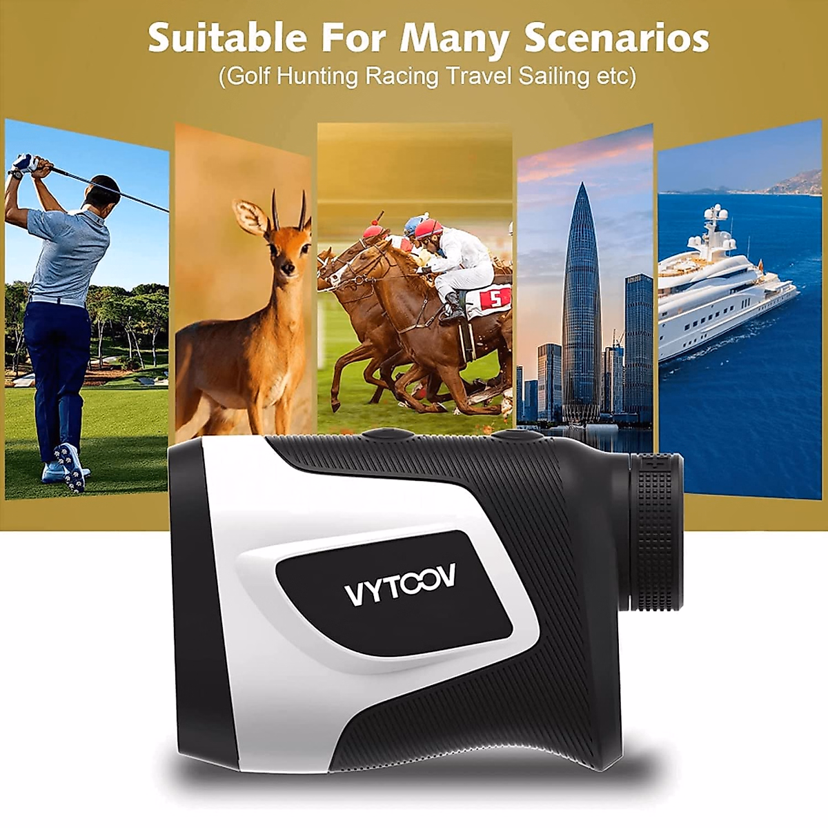 Golf Range Finder 800Yards Golf Rangefinder with Slope Continuous Scan Golf Yardage Rangefinder with Flagpole Locking Vibration Legal Laser Distance Rangefinders for Competition Hunter & Golfer Gift