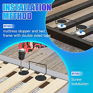Mattress Retainer Bar for Adjustable Bed, Mattress Stoppers to Prevent Sliding, Mattress Holder in Place, Non Slip Mattress Gaskets for Bed Frame, Mattres Gripper Bracket Keep Mattress from Sliding