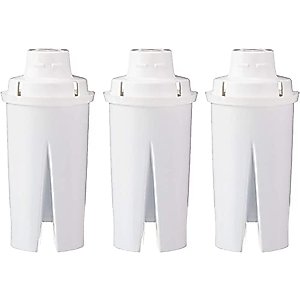 Amazon Basics Replacement Water Filters for Water Pitchers, Compatible with Brita - 3-Pack