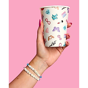 xo, Fetti Party Friendship Bracelets - 8 count | Eras Beaded Party Favor, Goodie Bag, Bachelorette Party, Pearl Bead Concert Decor