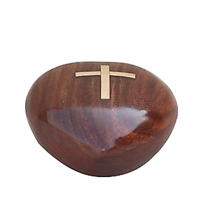 Wooden Cross Heart Keepsake Pet Cremation Urn | Decorative Urn for Cat & Dog Ashes | Funeral Urns | Pet Memorial Urns | Cat Urns | Decorative Urns | Handmade Urns