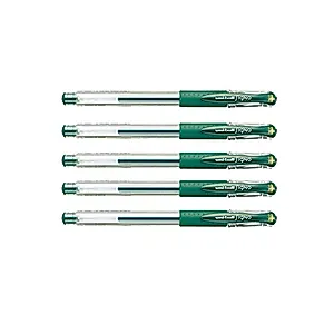 uni Gel Ballpoint Pen Ball Signo Extra Fine 0.38mm, Green Black 5pcs