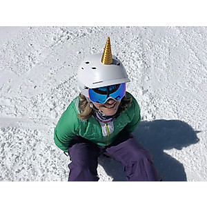 Helmet Flair MagNeatOhz Unicorn Horn for Helmet | Made in USA | Helmet Accessory for Bike Helmet, Ski Helmet | Magnetic Attachment | Interchangeable (Helmet Not Included)