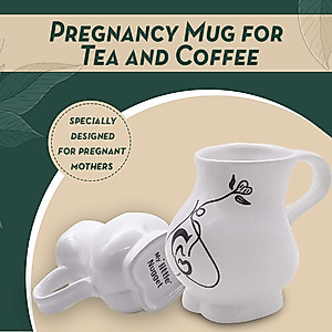 My Little Nugget Pregnancy Mug for Tea and Coffee (14oz) Distinctive Shaped Cute Mug Made from Ceramic Material for Tea and Coffee - Great Idea for Pregnant Mom, Baby Shower, Mother’s Day - White