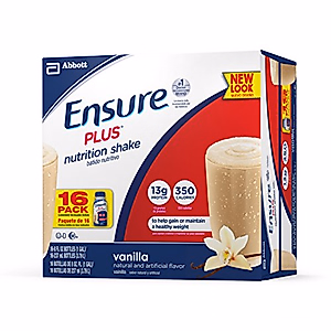 Ensure Plus Nutrition Shake, Vanilla, 8 ounces, 16 count