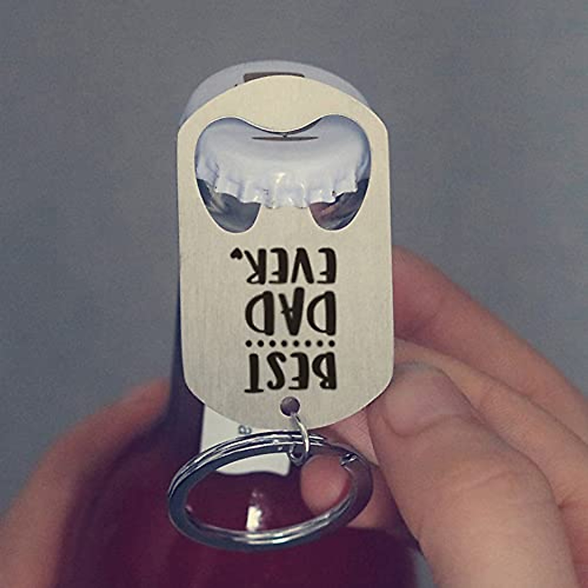 Best Dad Ever Bottle Opener Keychain for Dad Daddy Papa Father Husband Birthday Present Anniversary Father's Day Gifts