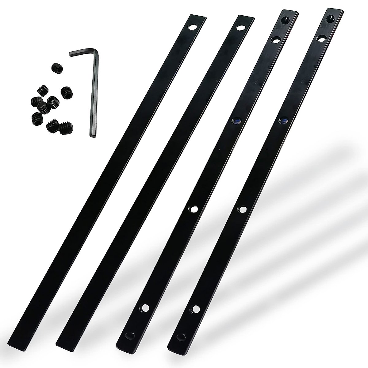 Guide Rail Connector Set P-20177 for Makita Track Saw Long Cuts， Also Compatible with Festool, Fit for DeWalt in Integrated Guide Rail T-Slots for Secure Cutting, 4 PCS, Black