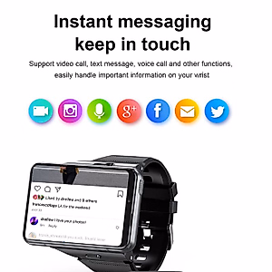 JinKeHong Smart Watch Phone, GPS Android Smartwatch with Detachable Dial and Independent Sim Card, Video Chat Available, Dual Camera Bluetooth, for Boy Girl Student(4gb+64gb)