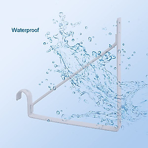 YROUHNAE 2 Pack White Closet Rod Brackets Heavy Duty 10.9"x12.3"x1" Closet Support Brackets for Rod, 300lb Weight Capacity Closet Shelf & Rod Brackets, Closet Pole and Shelves Support