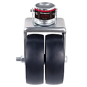 NBJINGYI 6" 2000lbs Dual Trailer Swirl Jack Caster Wheel With Pin fits Any Jack Better Soft Ground Roll