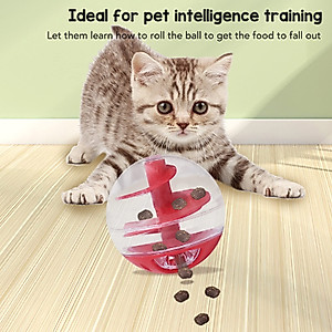 Meal Dispensing Cat Toy, Cat Ball Toy Interactive Cat Toy Meal Dispenser Ball Interactive Cat Ball for Food or Treats Cat Toy Ball for Small or Large Cats