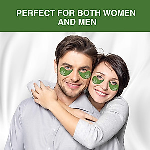 SANITRO Collagen Eye Gel Pads, Green Tea Under Eye Patches, Firming Eye Mask, 30 Pairs Collagen Eye for Eye Moisturizing, Dark Circles, Wrinkles, Fine Lines, Under Eye Bags