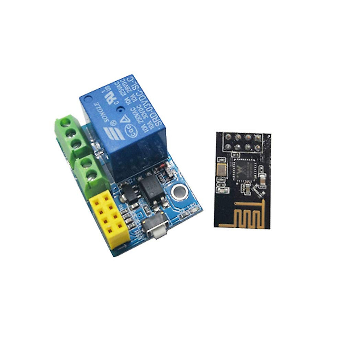 Acxico 2 pcs ESP8266 ESP-01S + 5V WiFi Relay Module Smart Home Remote Control Unlock Board