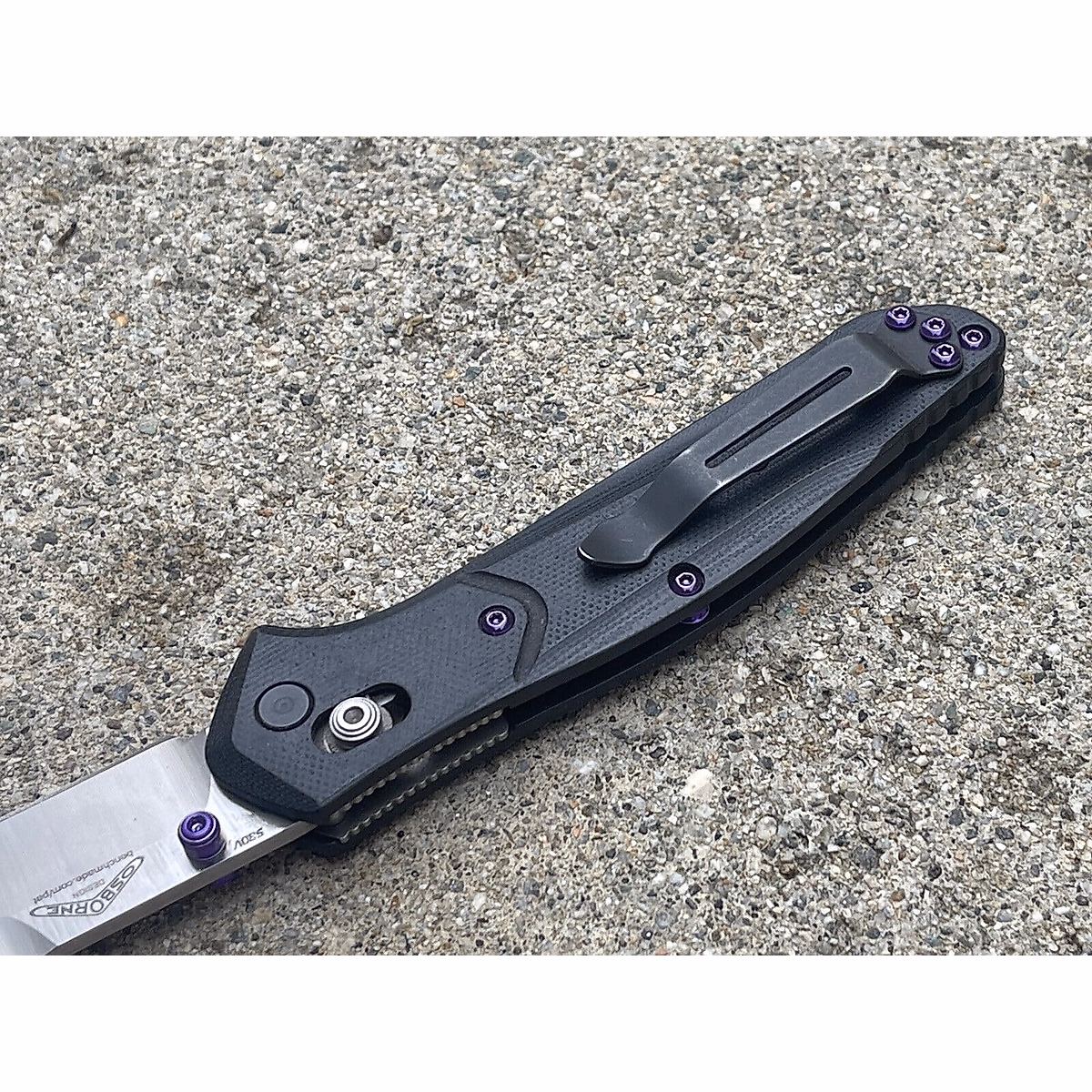 Translucent Purple Torx Screws, Thumb Stud & Standoff for Benchmade 940-2 Knife