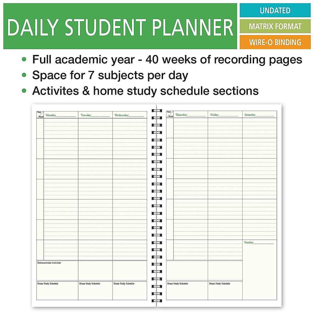 Elan Publishing Company Deluxe Full-Year Student Planner for High School 40 Weeks (HS-90)