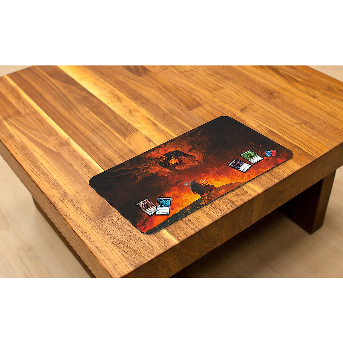 Paramint The Shadow and The Flame (Stitched) - MTG Playmat by Anato Finnstark, LOTR Lord of The Rings - Compatible with Magic The Gathering Playmat - Play MTG, YuGiOh, TCG - Original Designs