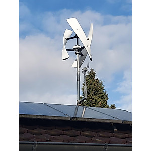 FLTXNY 800W 12V Vertical Axis Maglev Wind Turbine Generator VAWT Wind Power Generator Kits with LCD MPPT Charge Controller Charge 12V Battery Off Grid System