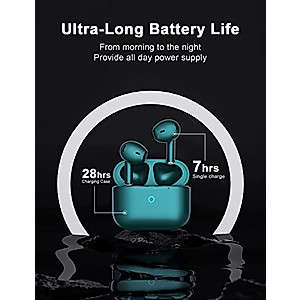 Wireless Earbuds, Bluetooth 5.3 Ear Buds Touch Control with in-Ear Built-in Microphone Deed Bass Headphones,Premium Stereo Earphones IPX6 Waterproof Headset for Sport