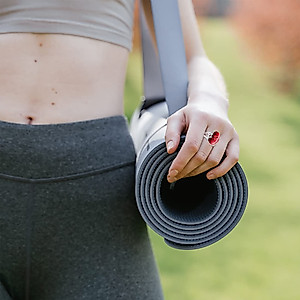 DALEGEM Natural Red Oval Turquoise Stone Crystal Ring for Women,S925 Sterling Silver Real Genuine Quartz Gemstone Turkish Turkey Ring Jewelry (Stone_B, 7)