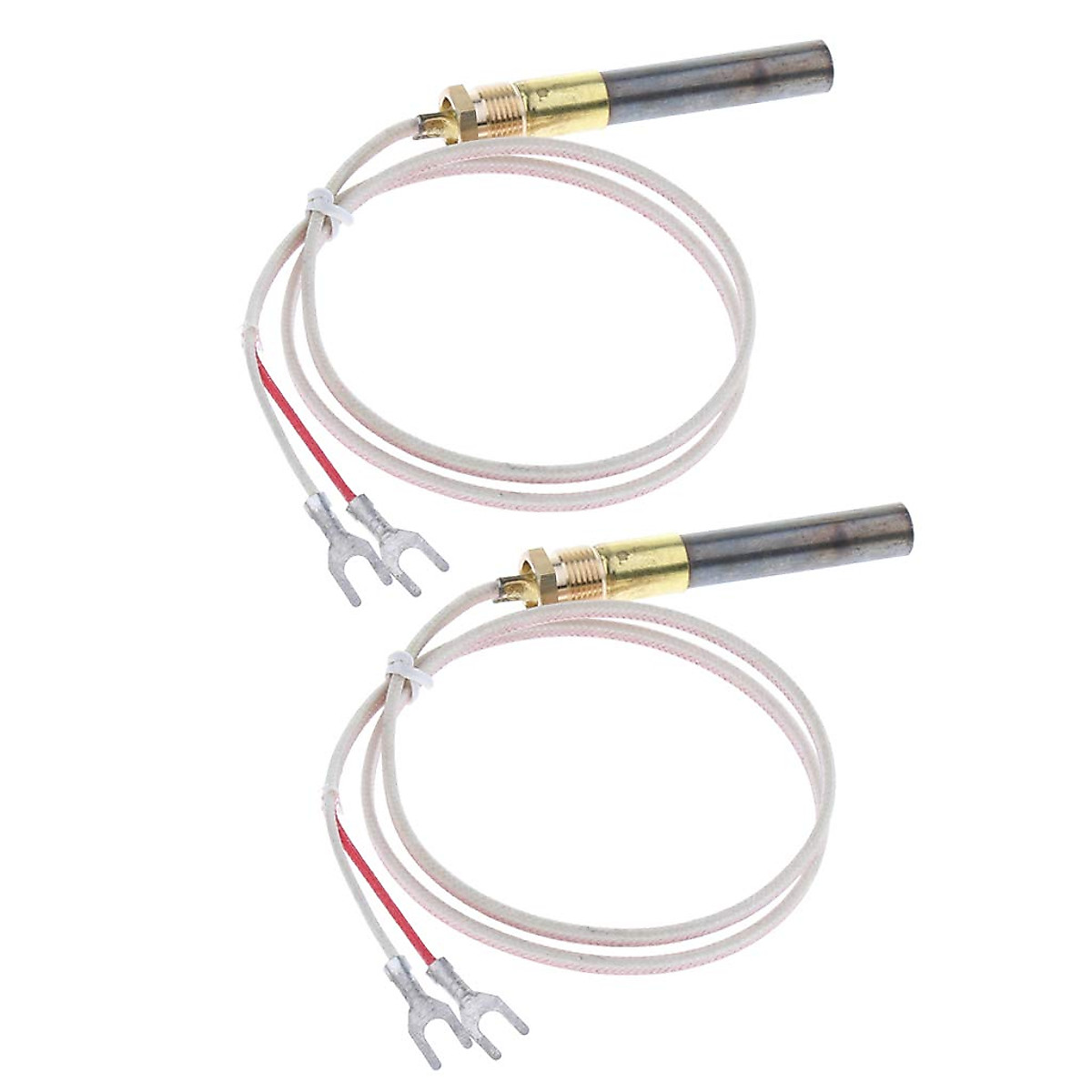 Gazechimp 2 Pcs 24 Inch Millivolt Thermopile Generators Replacement Used Fireplace / / Gas Fryer Cluster Thermocouple
