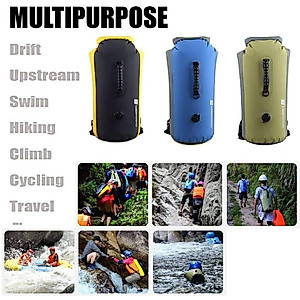 CLGTY Waterproof Dry Bag Backpack 23L 35L 60L, Portable Dry Storage Bag For Water Sports - Fishing, Boating, Kayaking,Camping, Surfing, Rafting Gifts For Men And Women-green-60L