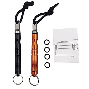 2-Pack Compact Fire Starter Sticks Scraper Striker Waterproof Fire Steel Strikes Survival Ferro Rod Flint Fire Steel Spark Magnesium Rod for EDC, Emergency Survival Kits,Camping,Hiking(Green+Orange)