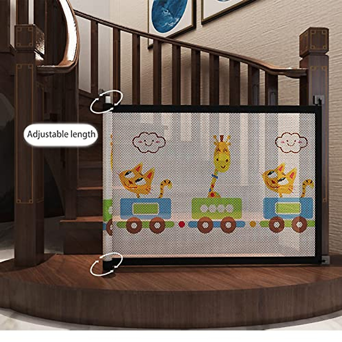 ZWMBYN Mesh Dog Gates for The House, Portable Baby Safety Gate for Stairs Easily Install Anywhere, Child Gates for Gateways Providing a Safe Enclosure Fence for Pets and Kids, 41 x 31 Inch