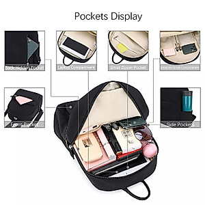 ecodudo Mini Backpack Purse for Women Teen Girls Small Fashion Bag (Sunflower Black)