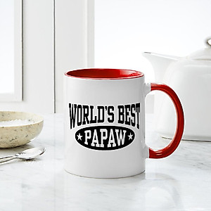 CafePress World's Best Papaw Mug Ceramic Coffee Mug, Tea Cup 11 oz