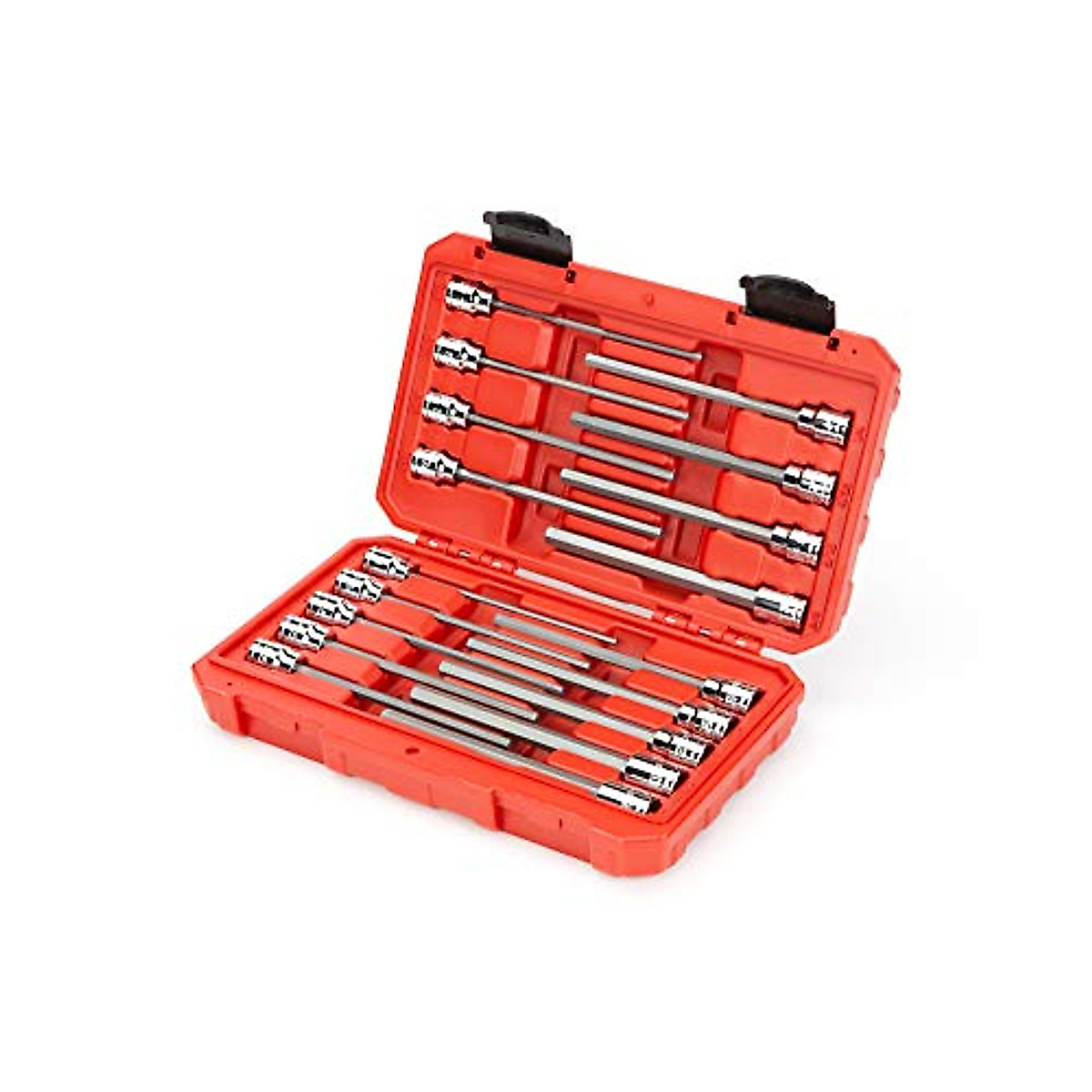 TEKTON 3/8 Inch Drive Long Hex Bit Socket Set, 18-Piece (1/8-3/8 in., 3-10 mm) | SHB91303