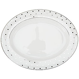 Kate Spade New York Larabee Road Platinum 16" Ovalplatter, 4.05 LB, Metallic