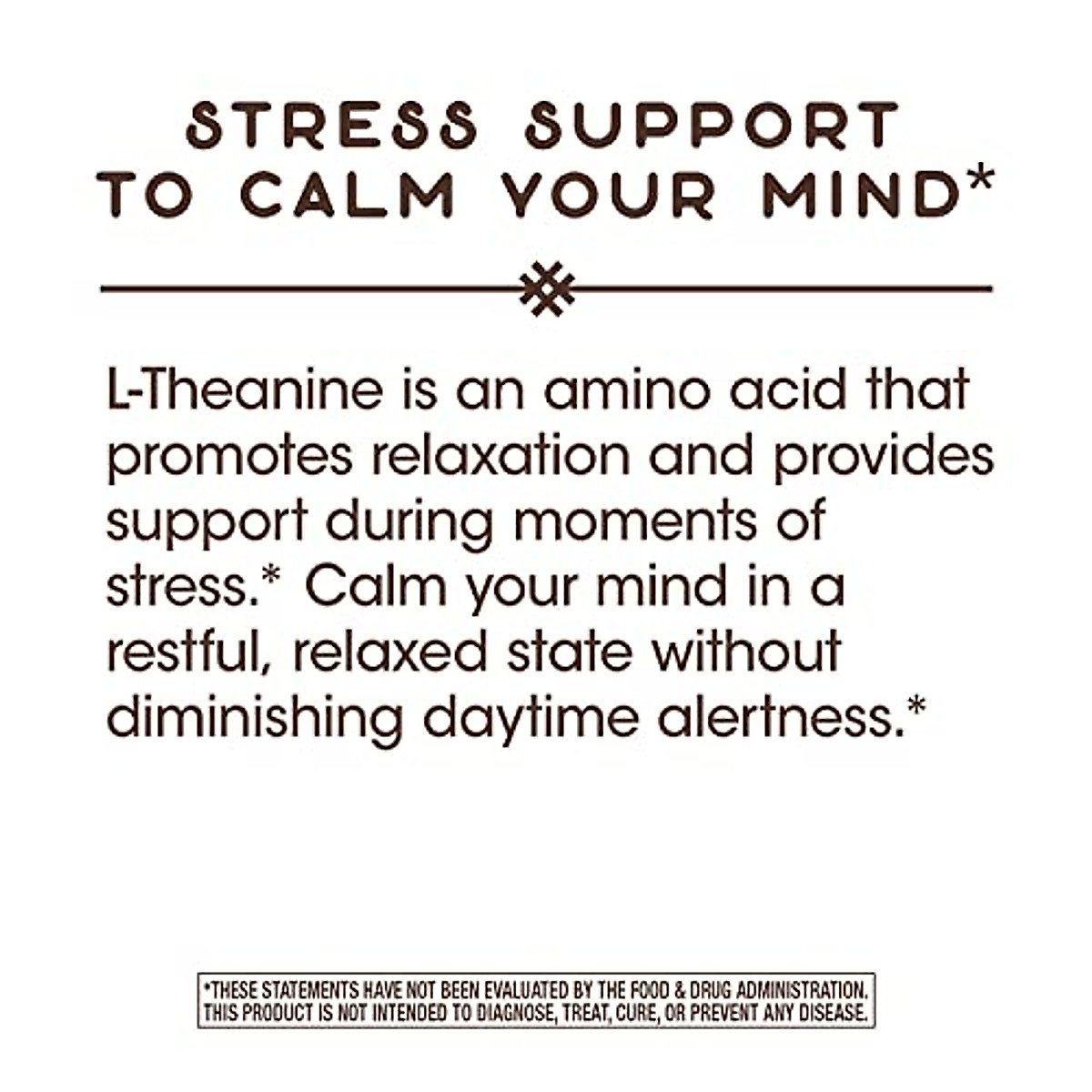 Nature's Way L-Theanine, Stress Support*, Promotes Relaxation*, 200 mg Potency, 180 Vegetarian Capsules
