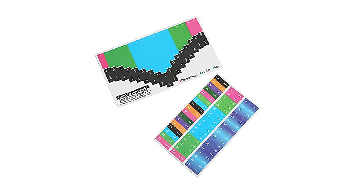 Colorful Kalimba Stickers for Easy Practice