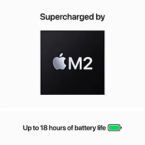 Apple 2023 MacBook Air Laptop with M2 chip: 15.3-inch Liquid Retina Display, 8GB Unified Memory, 256GB SSD Storage, 1080p FaceTime HD Camera, Touch ID. Works with iPhone/iPad; Space Gray